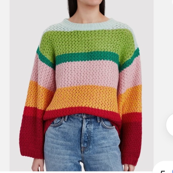 FARM Rio | Sweaters | Farm Rio Rainbow Crew Neck Sweater | Poshmark